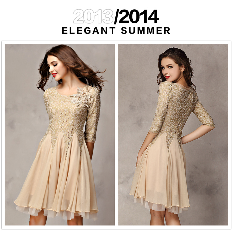 Embroidery Chiffon Dress Big Pendulum on Luulla